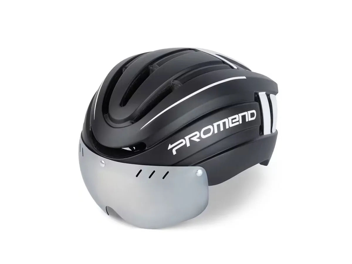 Electric Bicycle Safety Helmet with Integrated Goggles | Lightweight ...